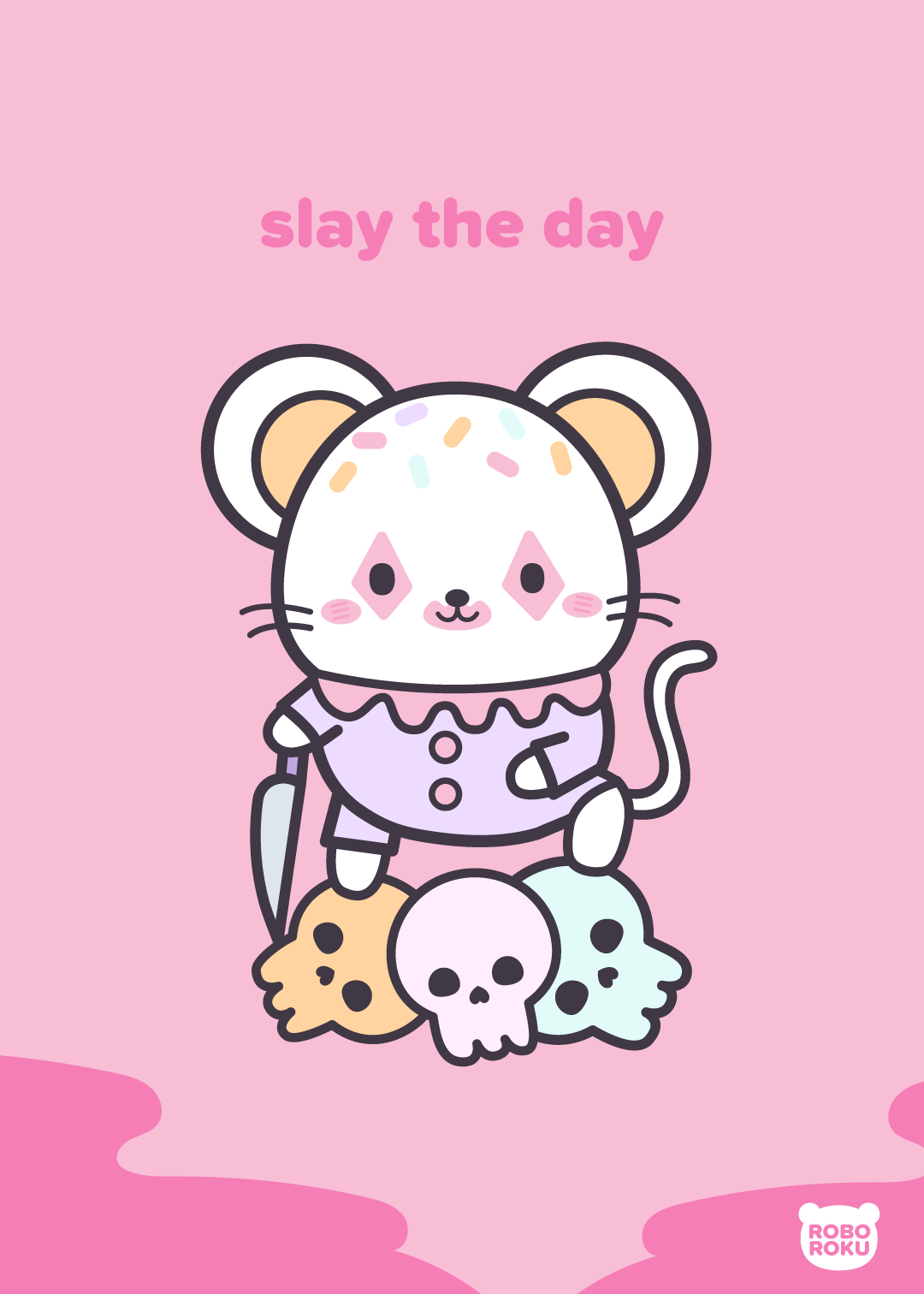 Kawaii Killer Circus - Slay the Day - 5"x7" Art Print – Robo Roku