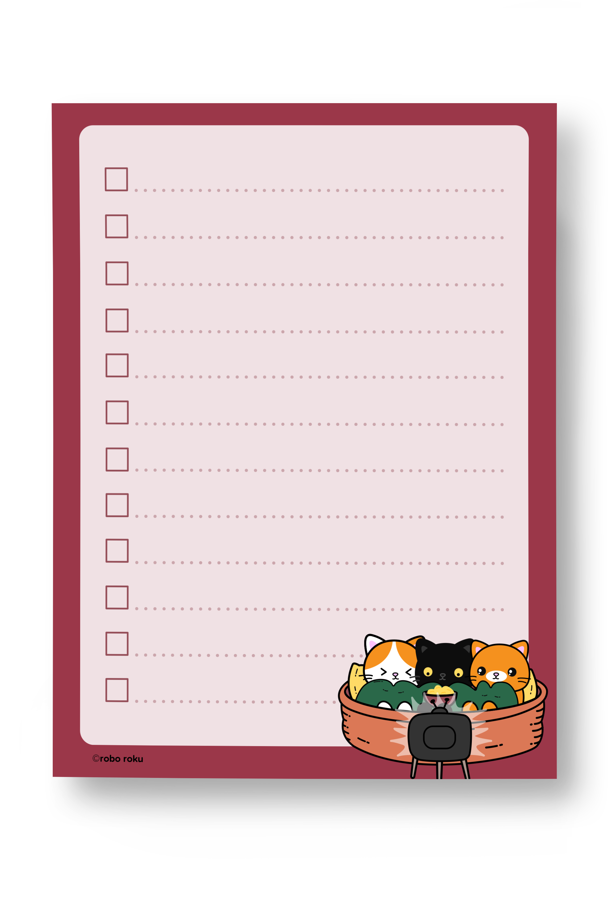 Cozy Cats - Movie Night Cuddles - A2 Memo Pad – Robo Roku