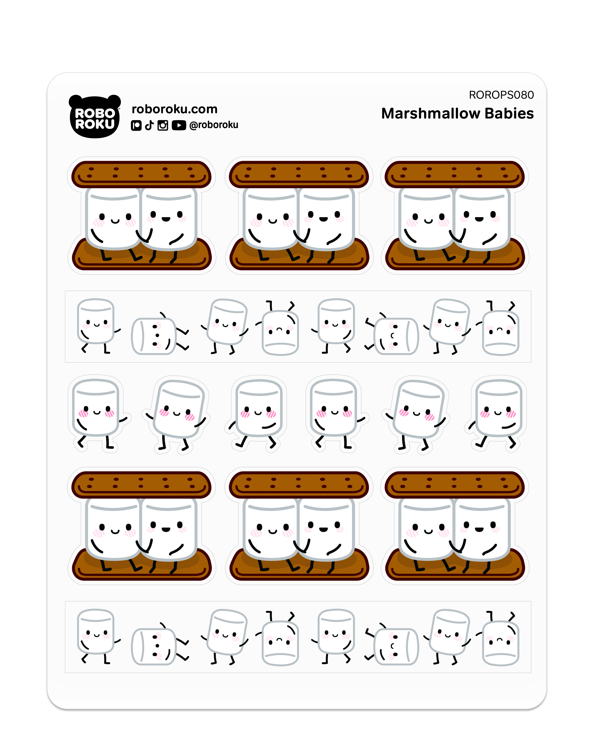 Marshmallow Babies - Planner Stickers – Robo Roku