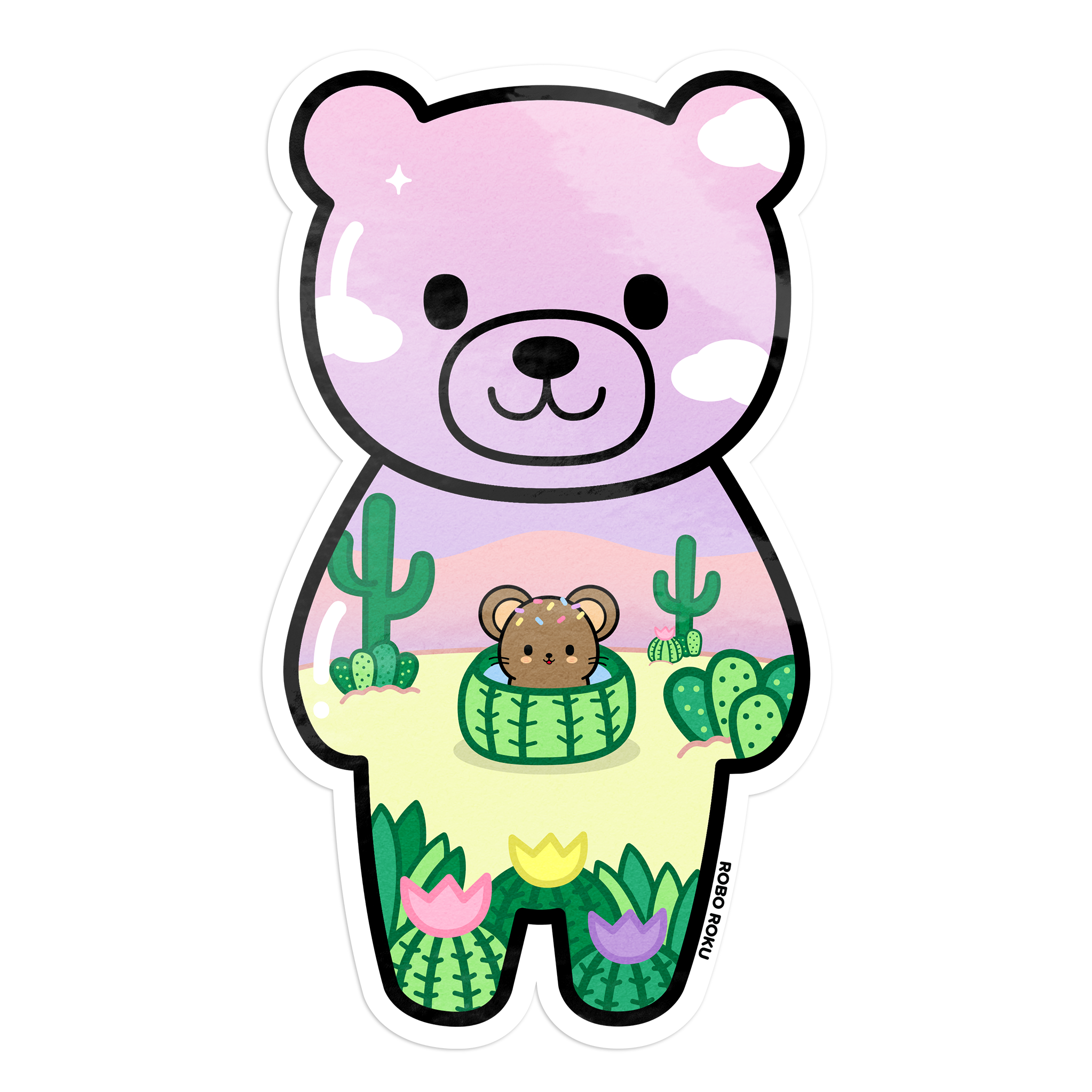 Grow Bears - Fudge Mouse Vinyl Sticker – Robo Roku