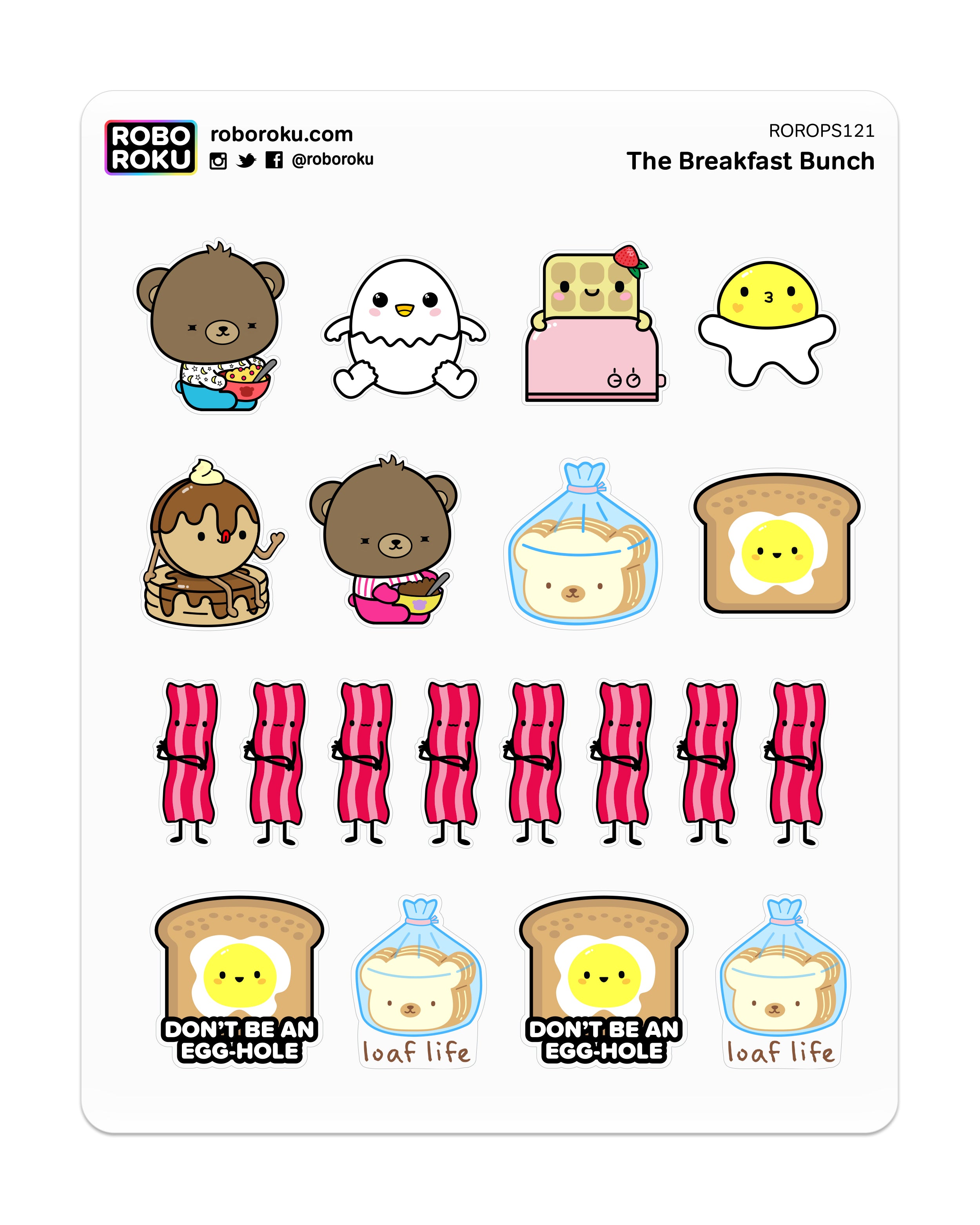 The Breakfast Bunch - Planner Stickers – Robo Roku
