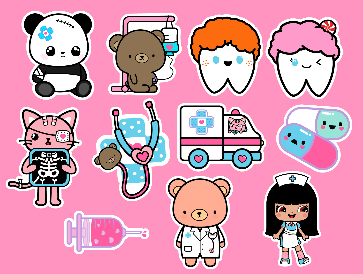 Happy Medic: Series 2 Sticker Pack – Robo Roku