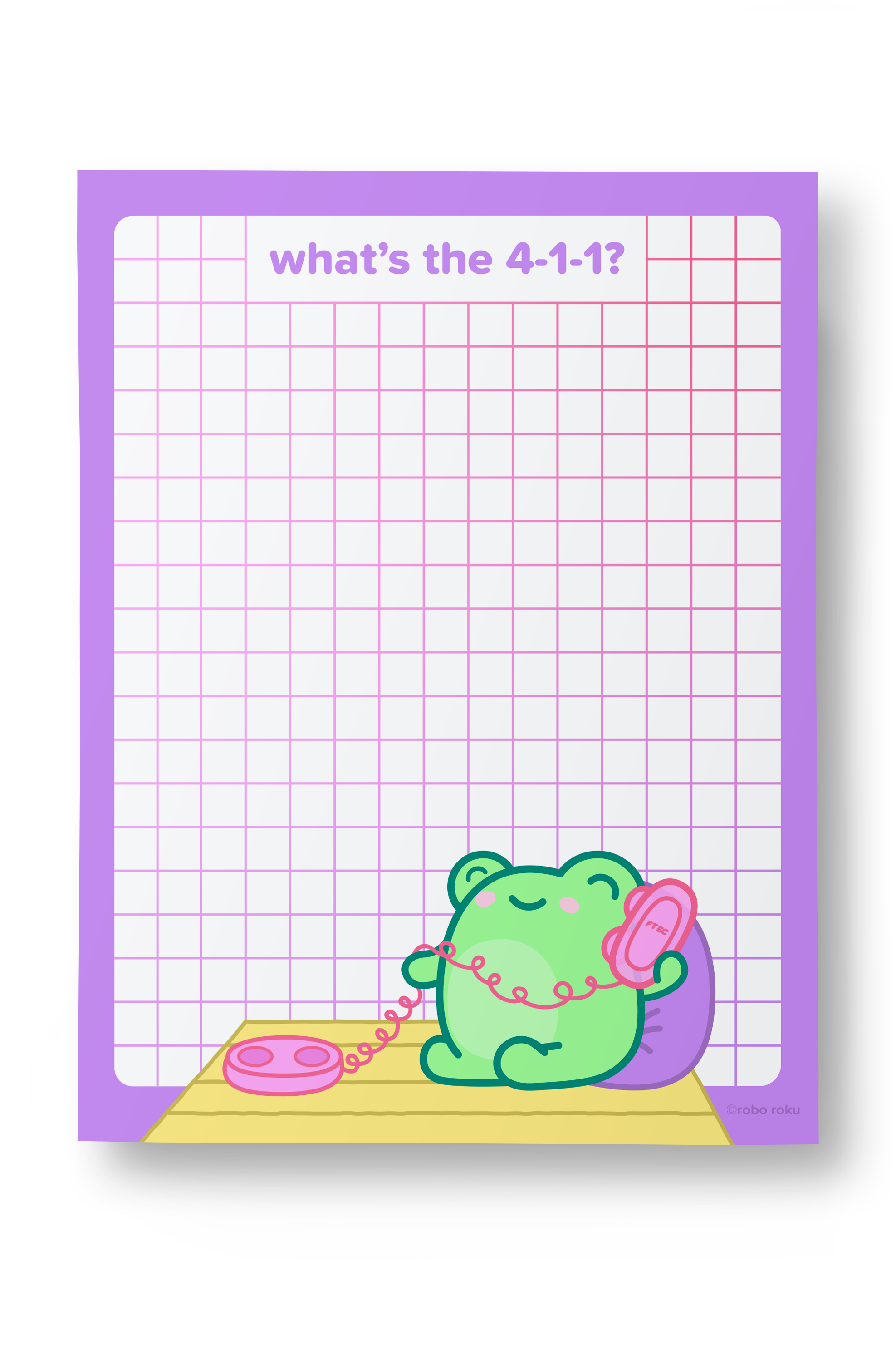 90's Cuties - What's the 411? - A2 Memo Pad – Robo Roku