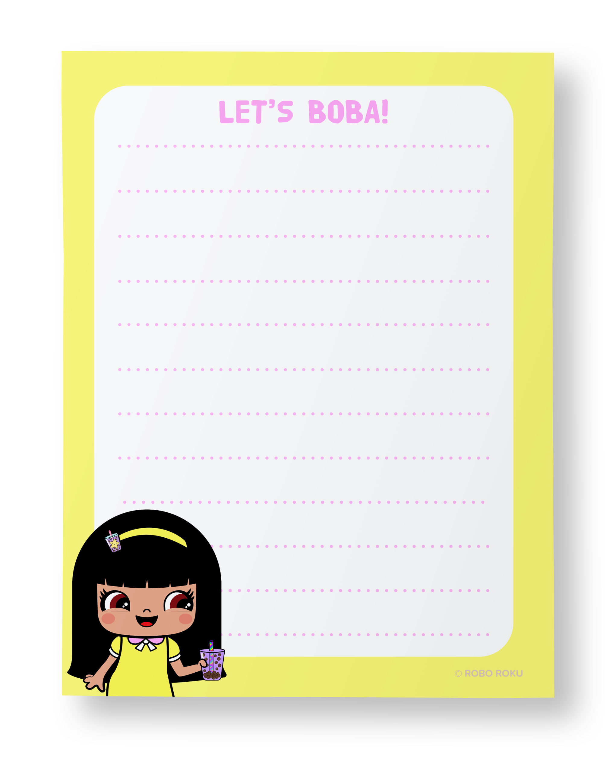 Boba Bae Oops - Let's Boba! - A2 Memo Pad – Robo Roku