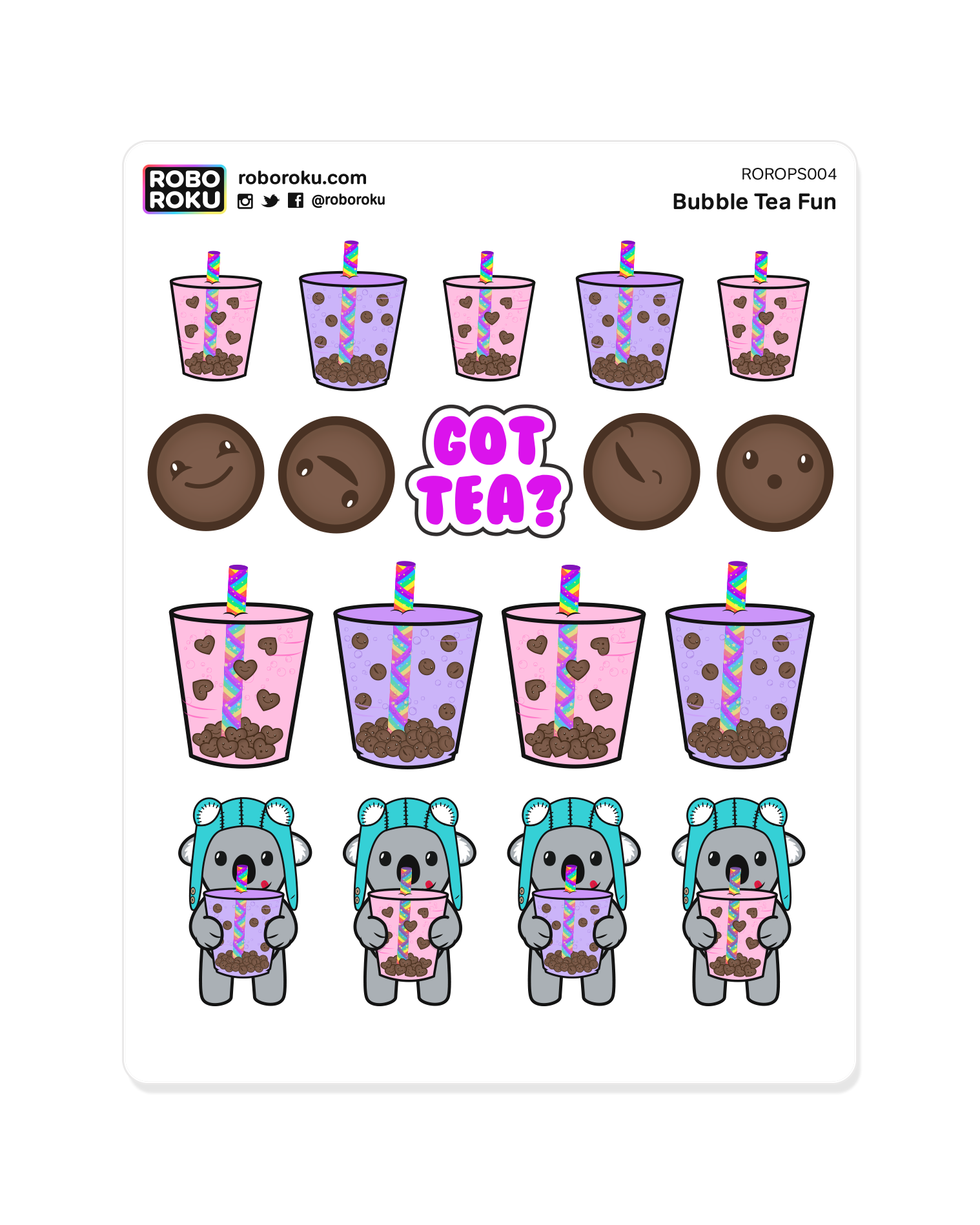 Bubble Tea Fun - Planner Stickers – Robo Roku