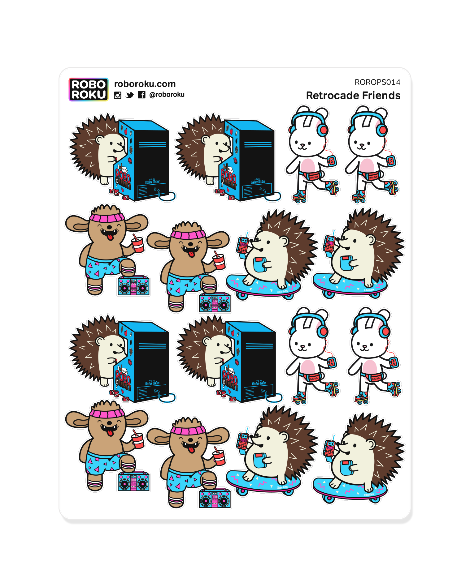Retrocade Friends - Planner Stickers – Robo Roku