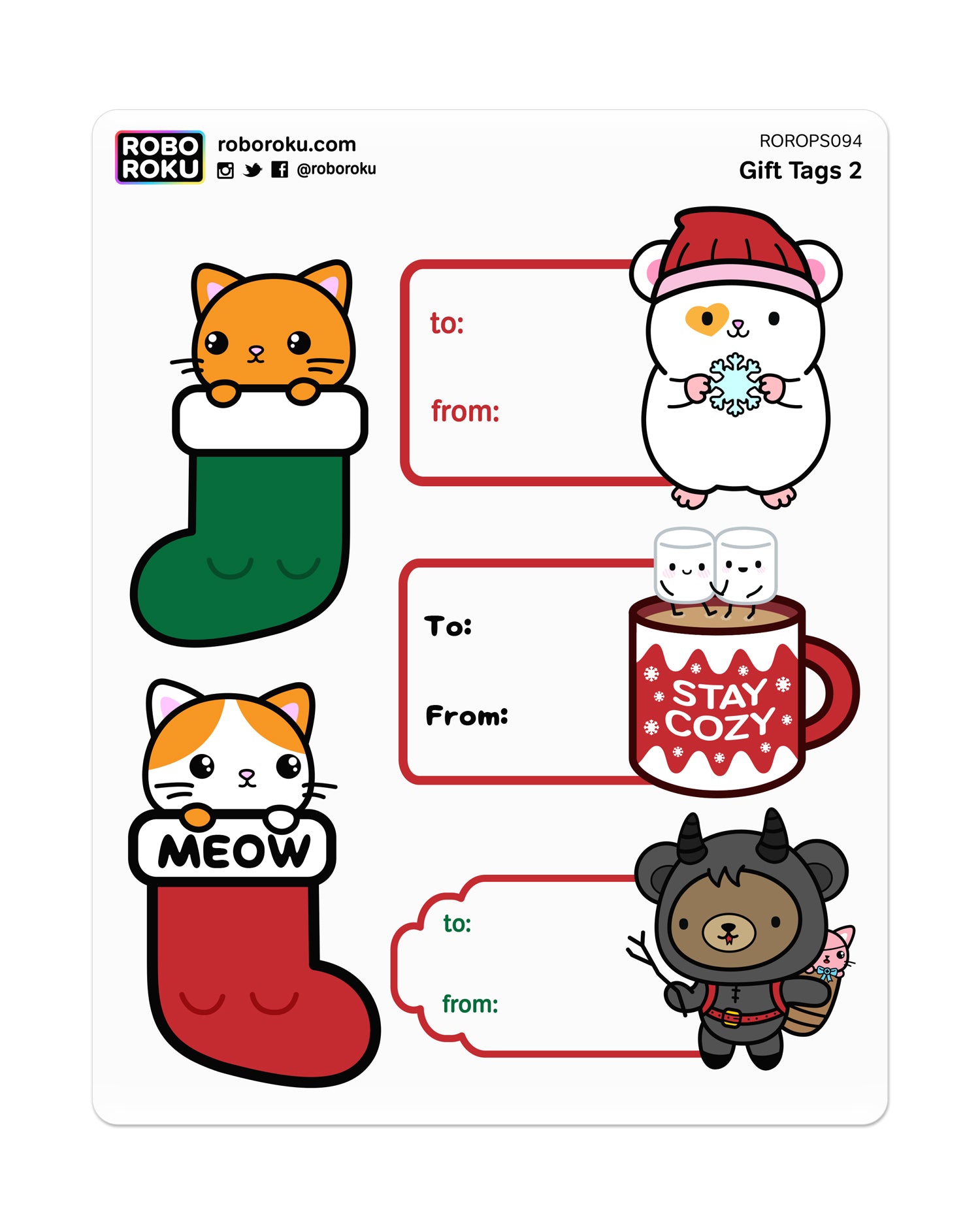 More Comfort & Joy Holiday Gift Tags - Planner Stickers – Robo Roku