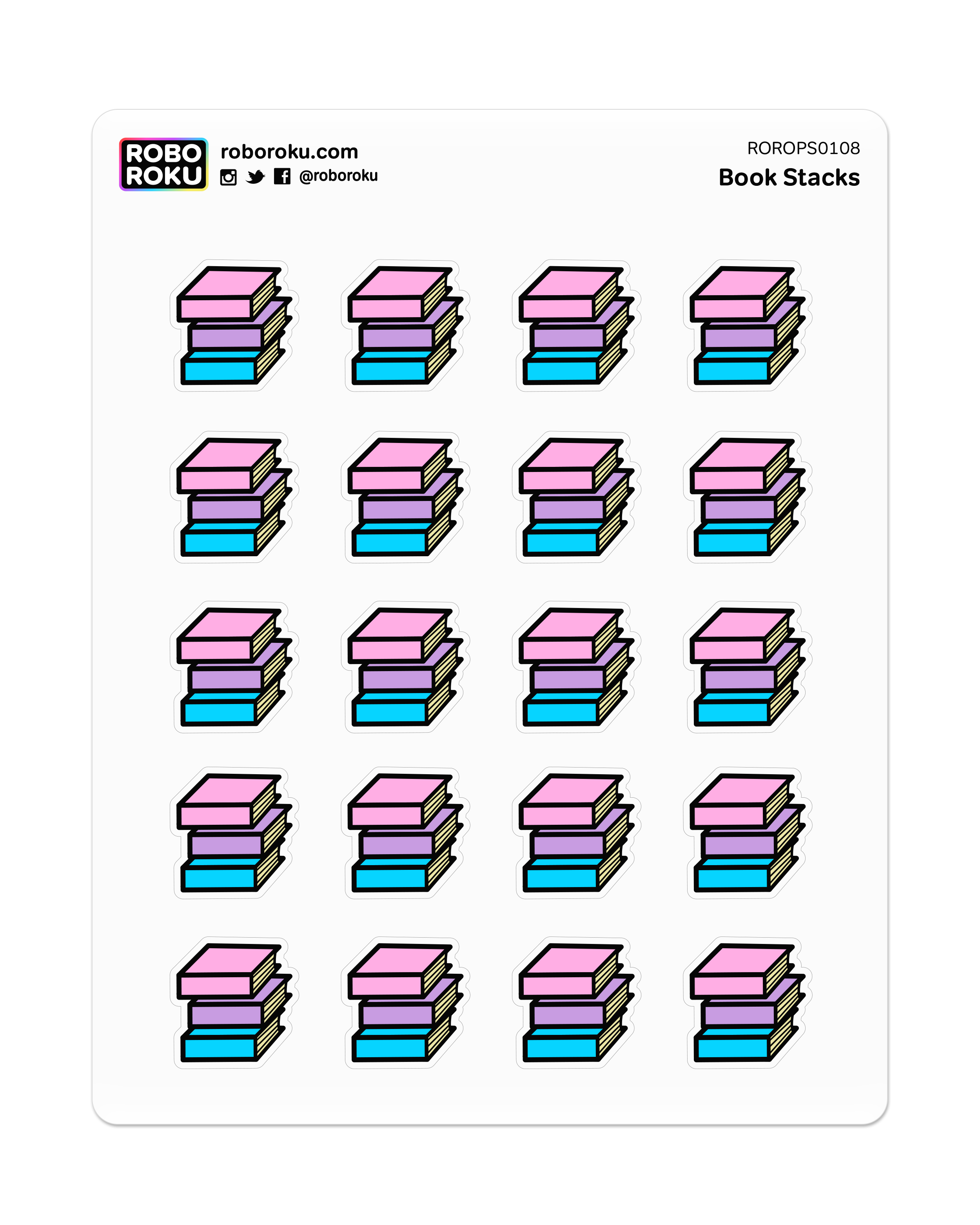 Book Stacks - Planner Stickers – Robo Roku