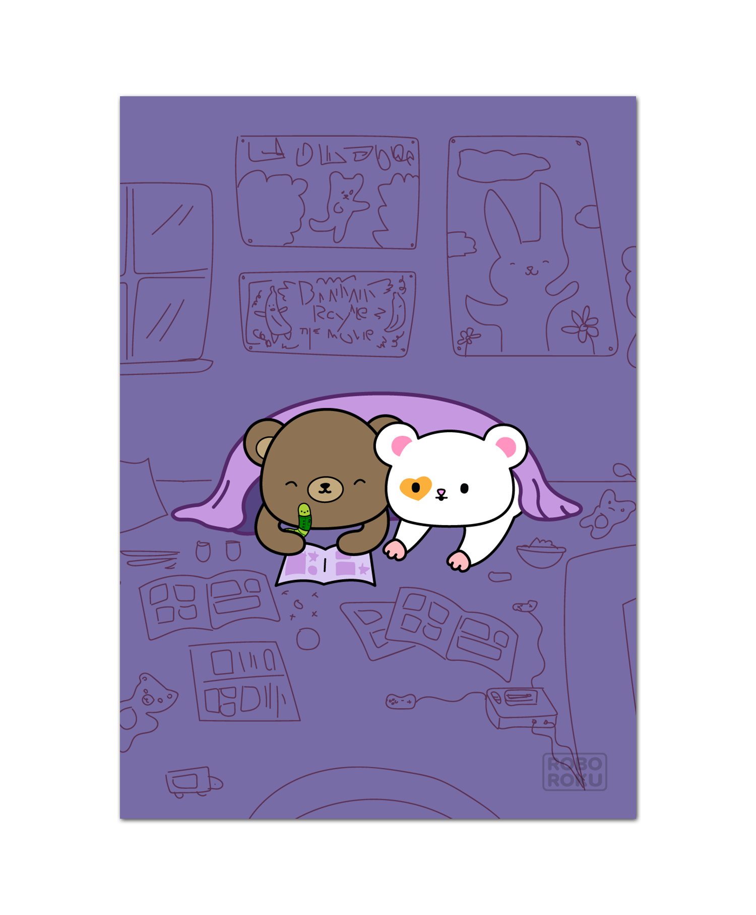 Slumber Party - 5"x7" Art Print – Robo Roku