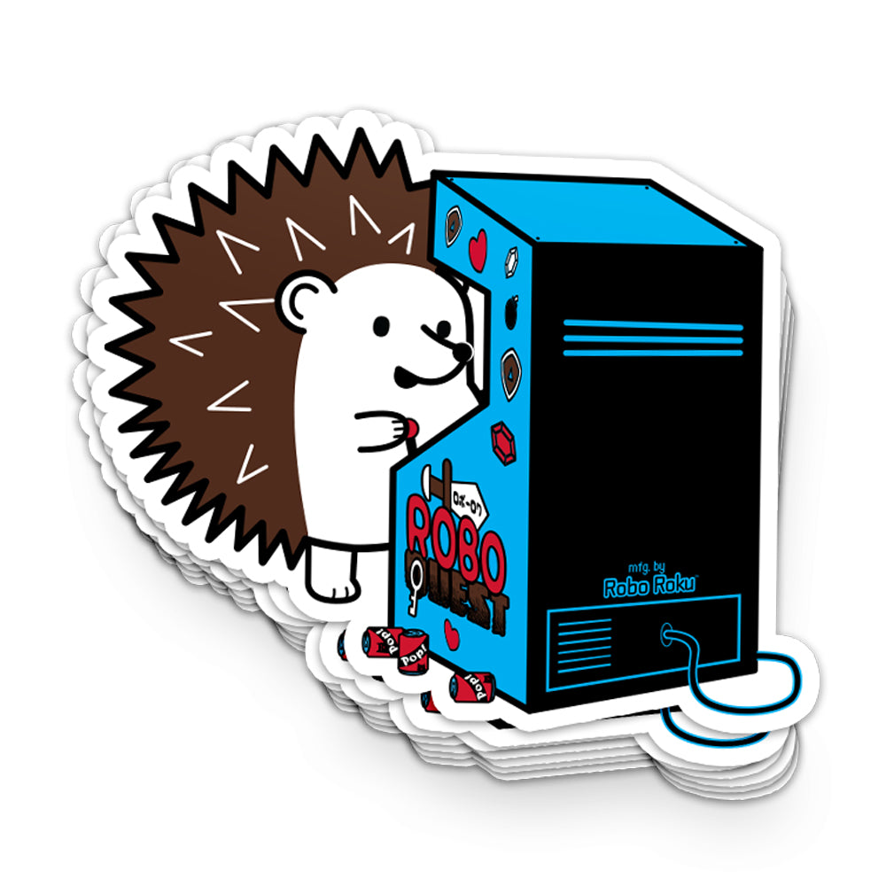 Duncan the Hedgehog Retrocade Vinyl Sticker – Robo Roku