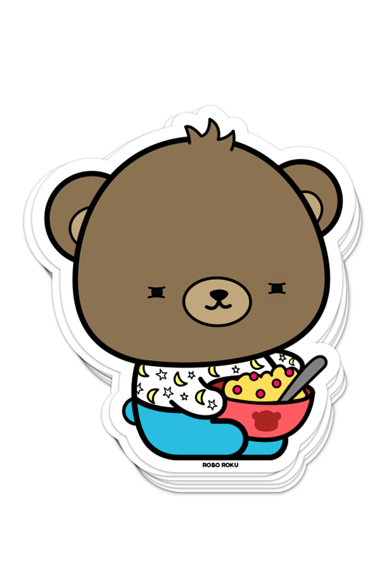 Sleepy Puddin' Vinyl Sticker – Robo Roku