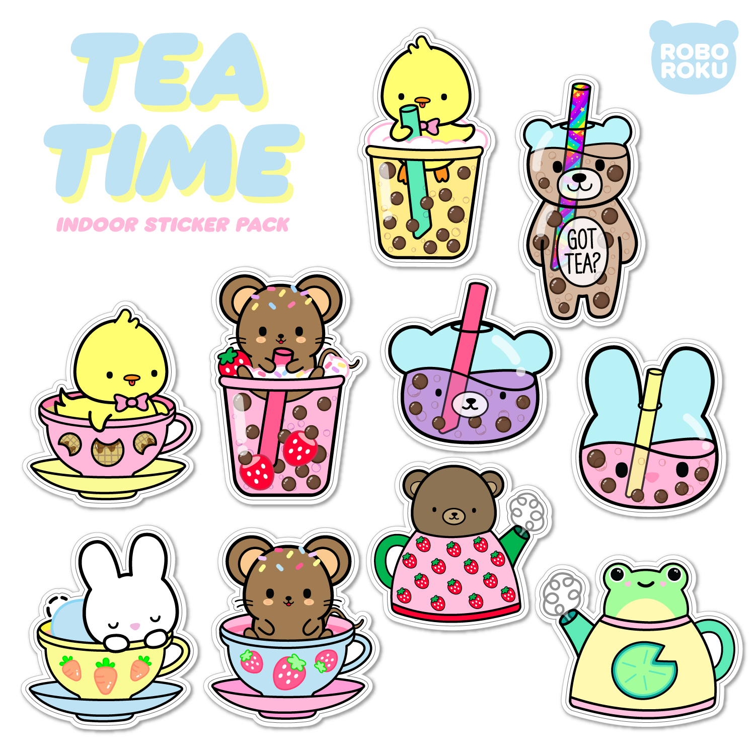 Tea Time - Sticker Pack – Robo Roku