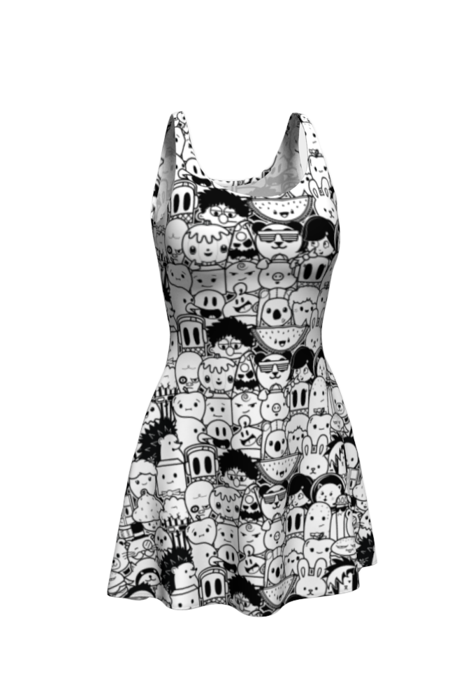 Whiteout Flare Dress – Robo Roku